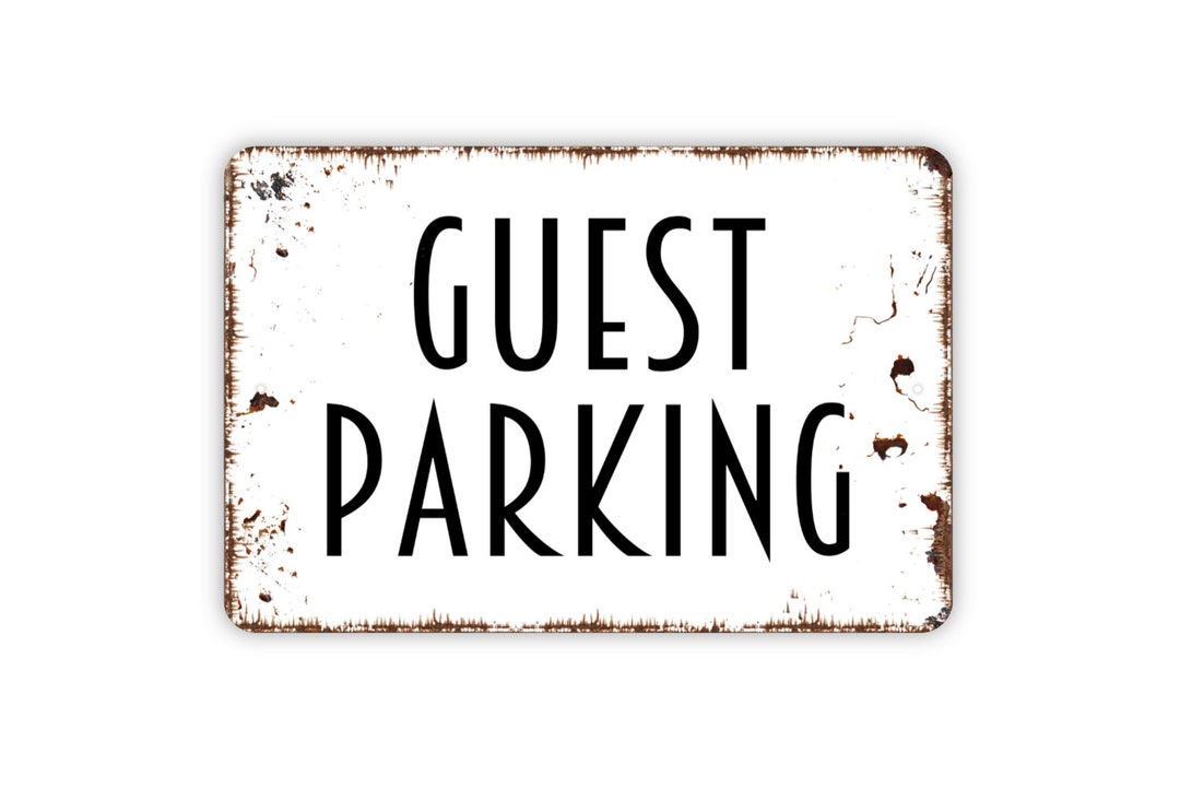 Guest Parking Sign Metal Indoor or Outdoor Wall Art - Etsy
