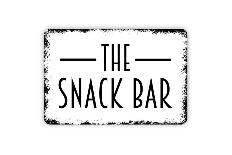 The Snack Bar Sign Kitchen Pantry Metal Wall Art Indoor or - Etsy