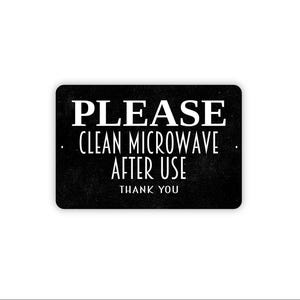 Keep Microwave Clean Signs - Etsy