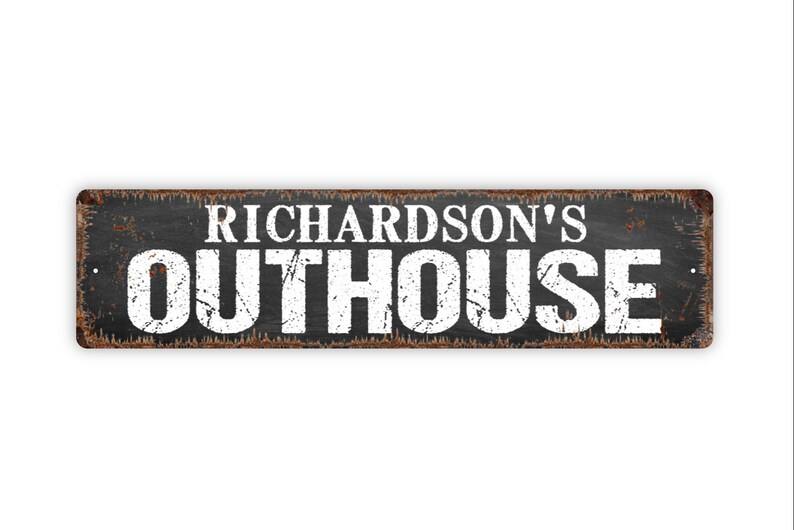 Personalized Outhouse Sign Custom Metal Sign Rustic Street - Etsy