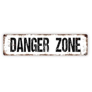 Danger Zone Sign - Caution Warning Beware Danger Ahead Do Not Enter ...