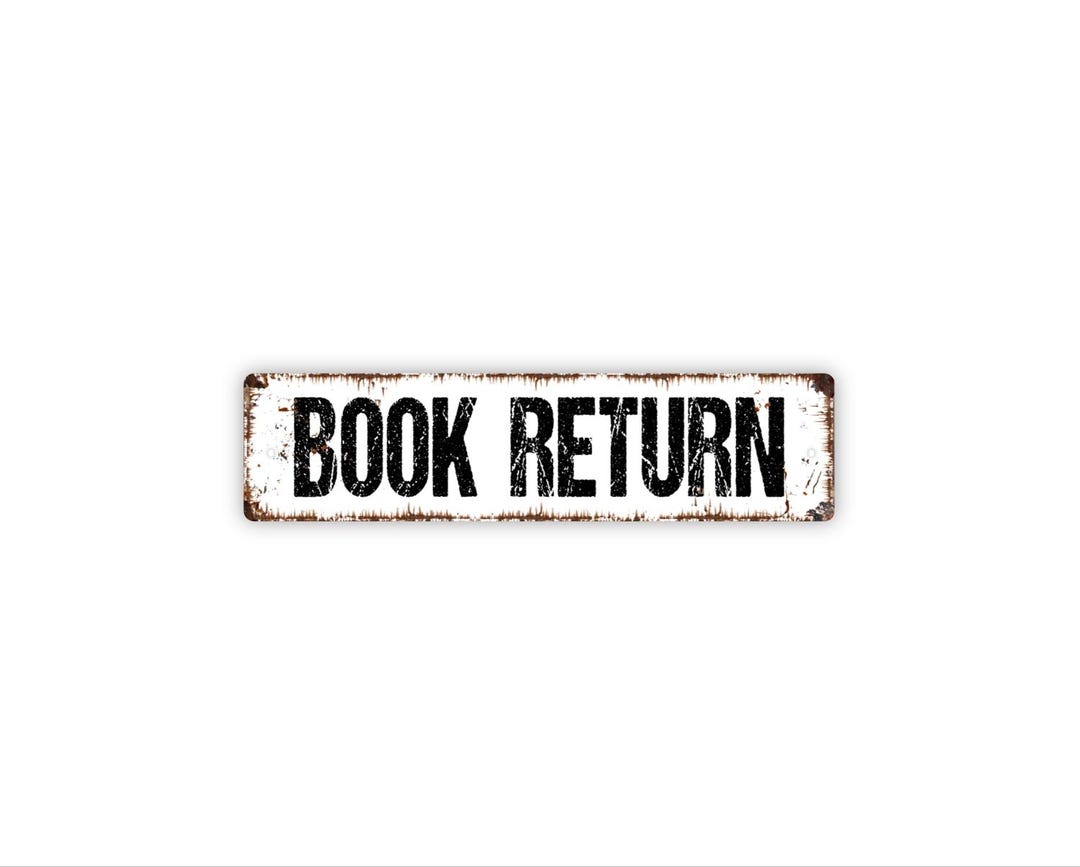 Book Return Sign | Metal Library Wall Decor for School, Classroom ...