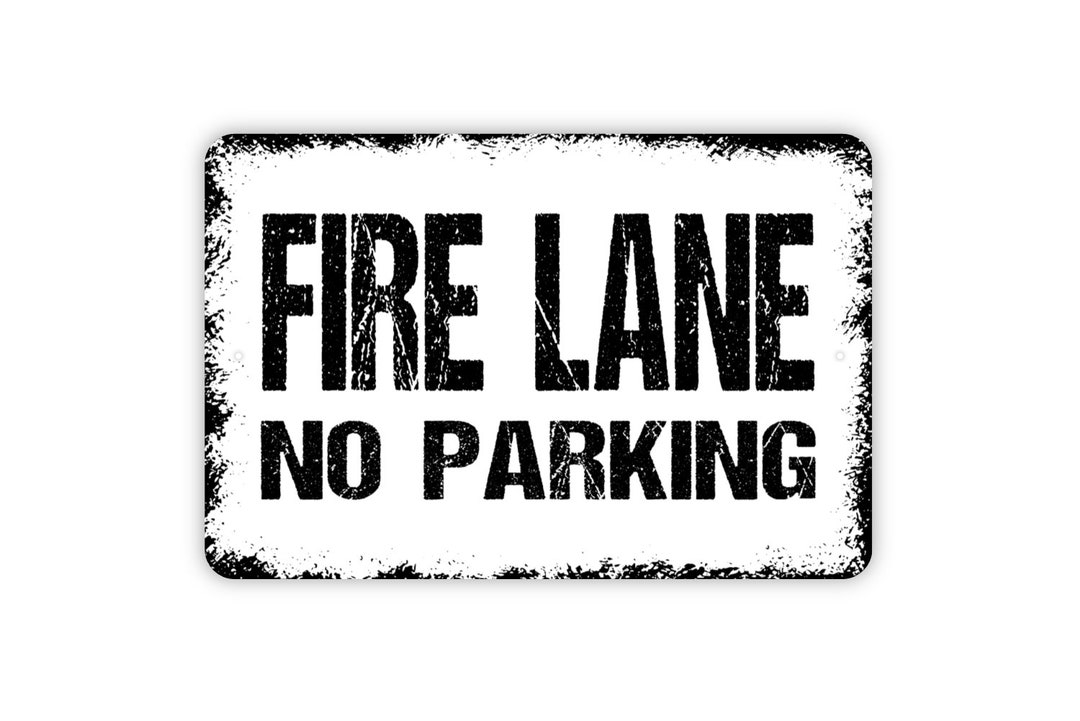 Fire Lane No Parking Sign Warning Fire Truck Firefighter Tow - Etsy