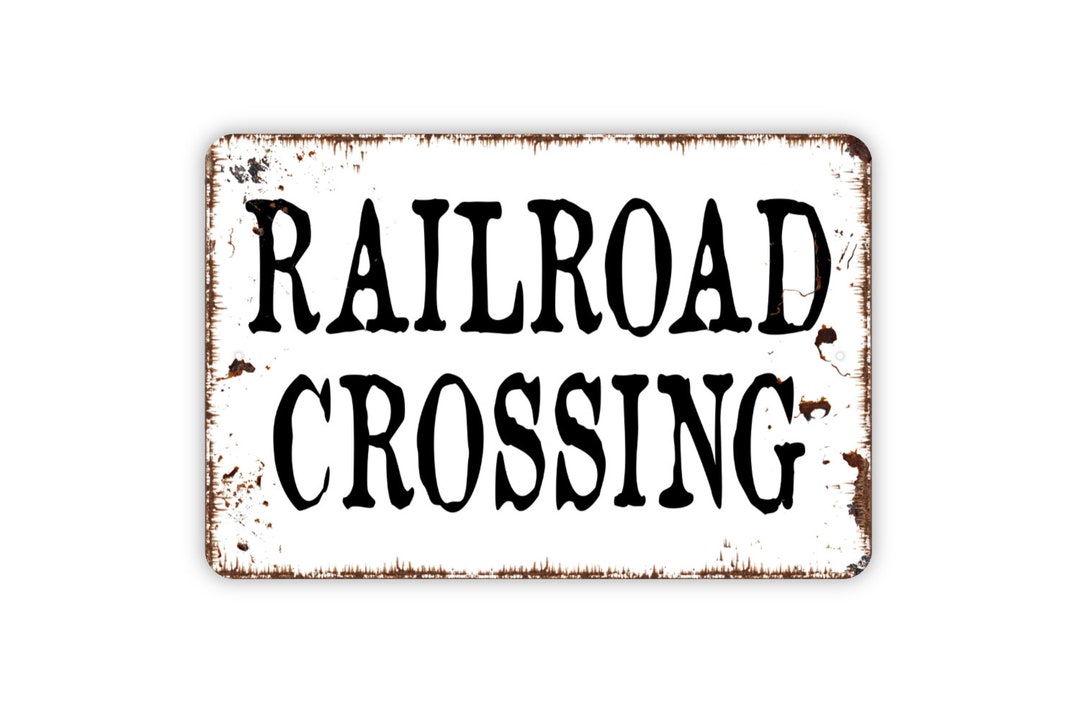 Railroad Crossing Sign, Metal Sign, Farmhouse Contemporary Modern Wall ...