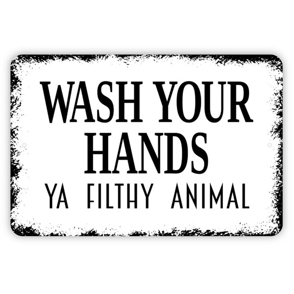 Wash Your Hands Ya Filthy Animal Christmas - Etsy