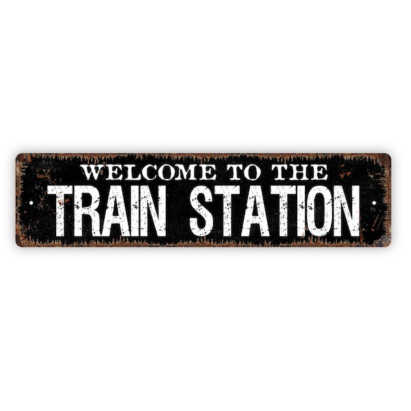 Train Station Sign - Etsy