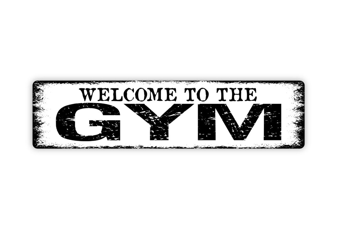Welcome to the Gym Sign Fitness Center Workout Home Gym - Etsy