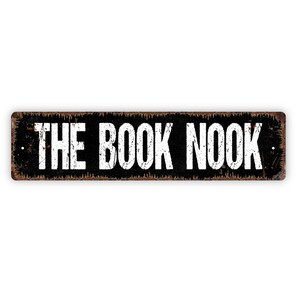 The Book Nook Sign - Free Library Reading Corner Lending Library ...