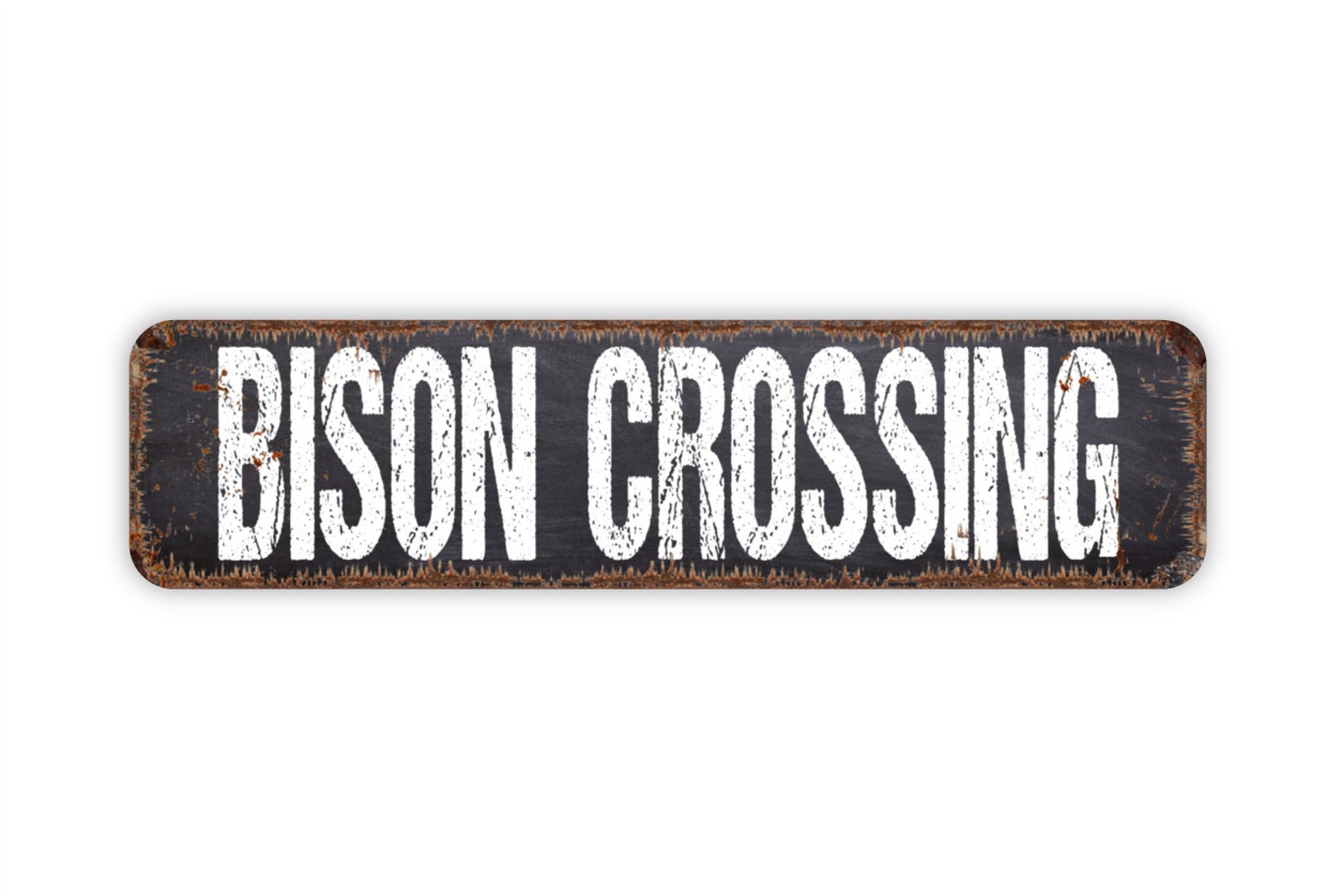 Bison Crossing Sign Funny Buffalo Ranch Metal Sign Farmhouse | Etsy