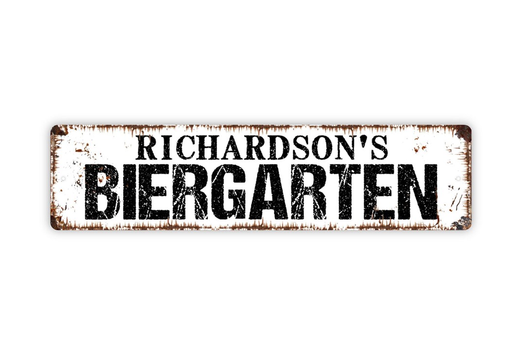 Personalized Biergarten Sign - Beer Garden Pub Bar Tavern Saloon Drink ...