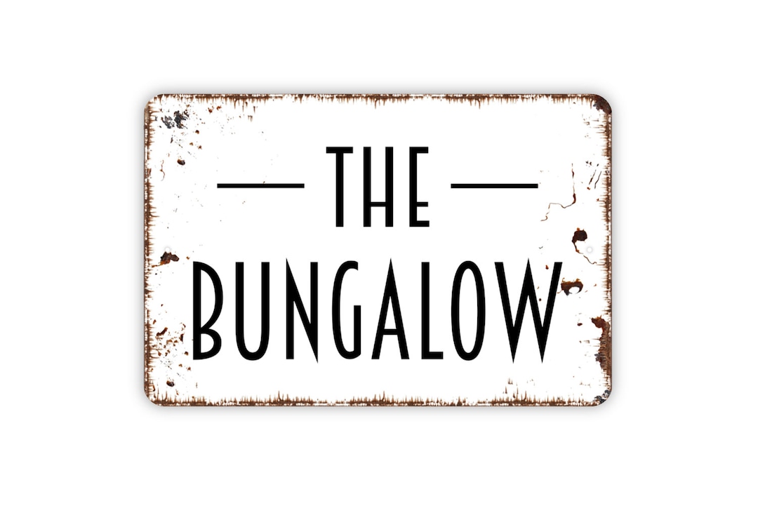 The Bungalow Sign Metal Indoor or Outdoor Wall Art - Etsy