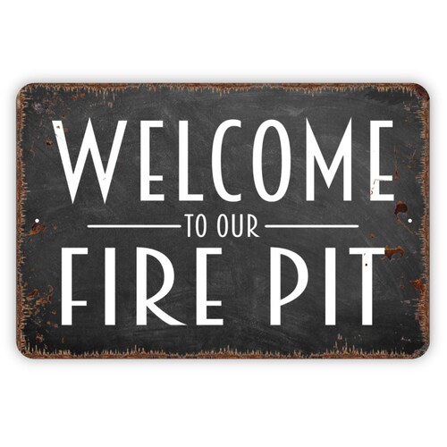 Fire Pit Rules Sign Metal Sign Wall Decor - Etsy