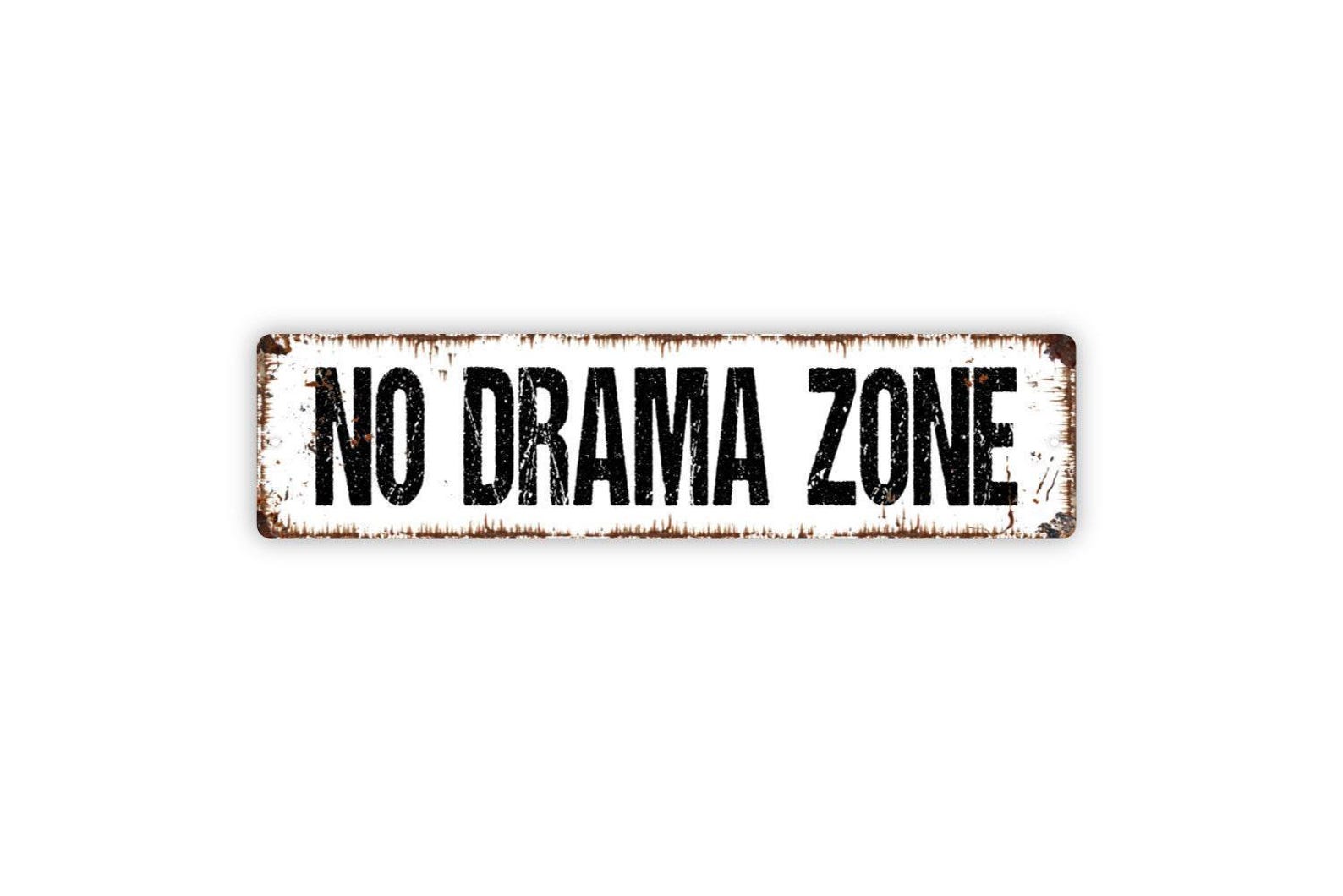 No Drama Zone Sign - No Gossip Girl Room Play Playhouse Vinyl Sticker ...