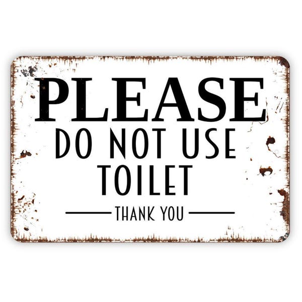 Please Do Not Use Toilet Sign - Etsy