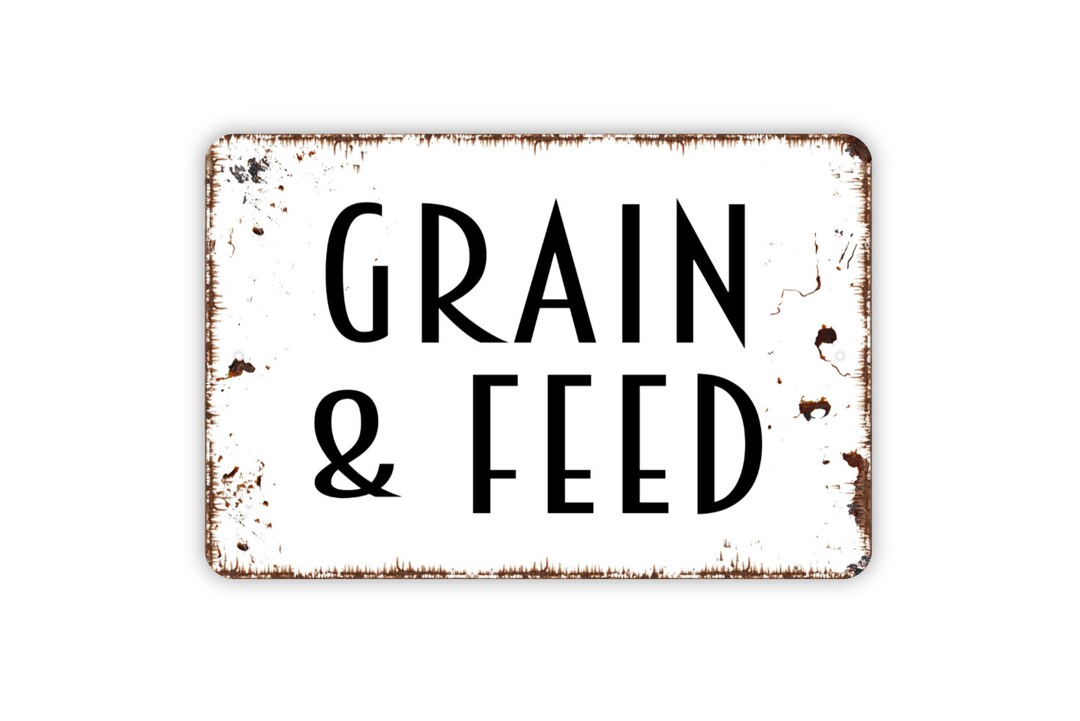 Grain and Feed Sign - Farm Metal Wall Art - Indoor or Outdoor - Etsy
