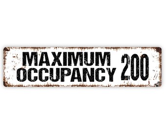 Metal Maximum Occupancy Sign - Etsy