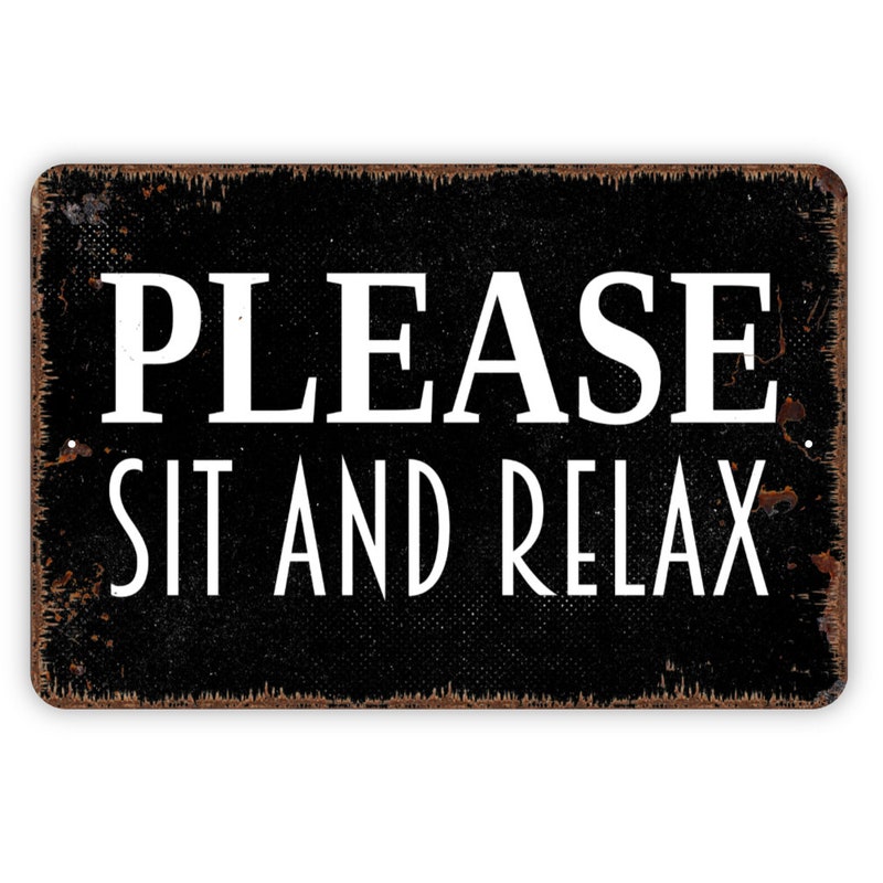 Relax Sign - Etsy