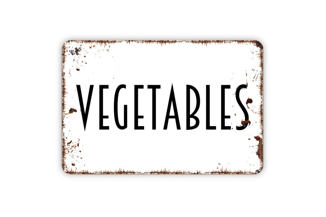 Vegetables Sign - Metal Wall Art - Indoor or Outdoor - Etsy