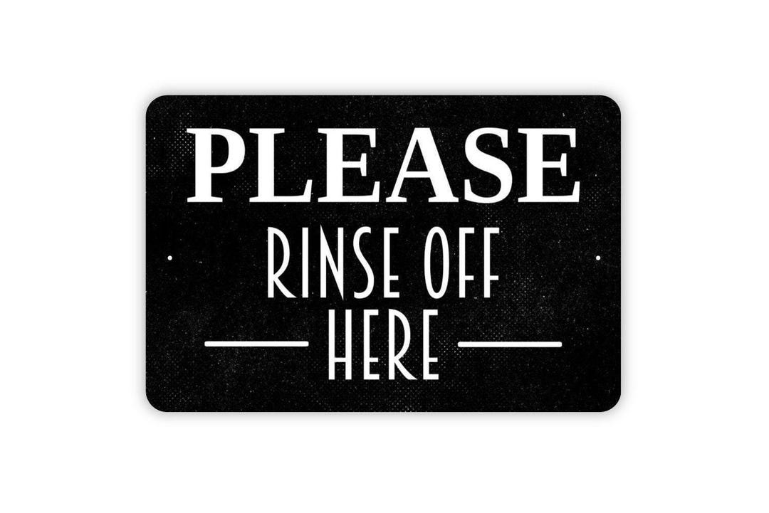 Please Rinse off Here Sign - Beach Sand Swimming Pool Hot Tub Spa Metal ...