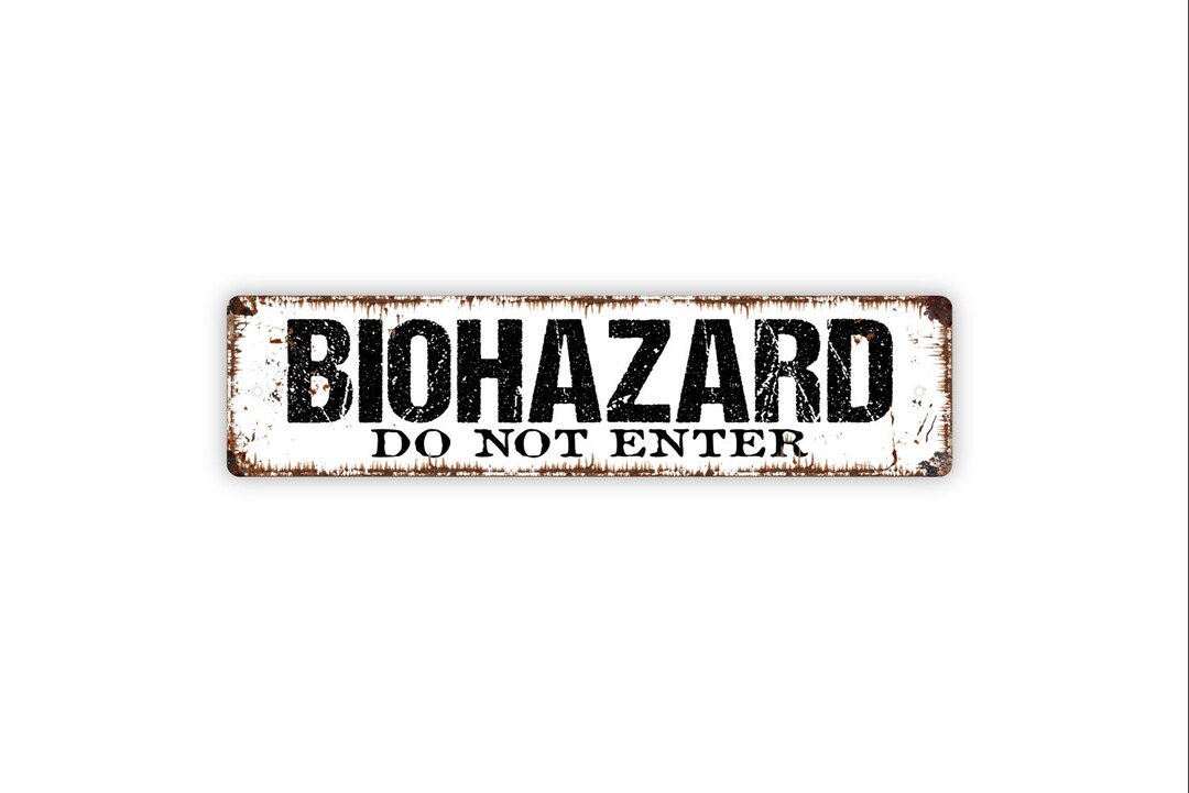 Biohazard Do Not Enter Sign, Funny Rustic Custom Metal Sign, Rustic ...
