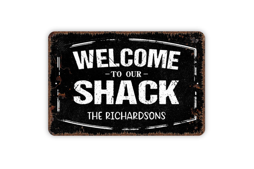 Personalized Welcome to Our Shack Sign - Custom Metal Wall Art Indoor ...