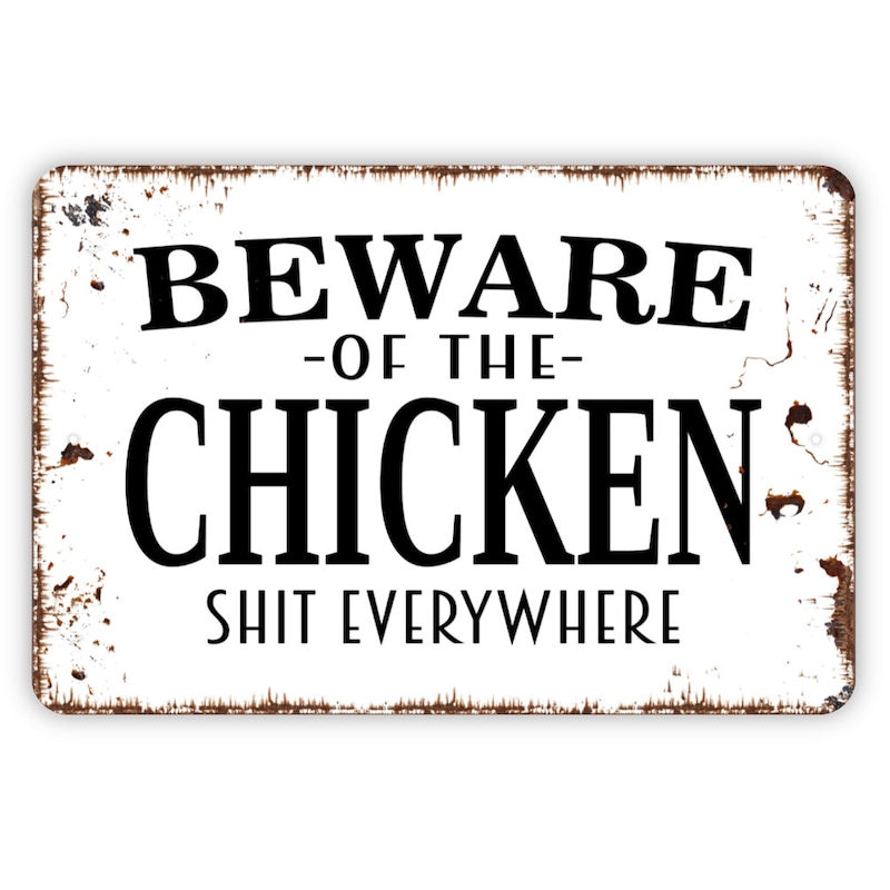 Funny Chicken Sign - Etsy