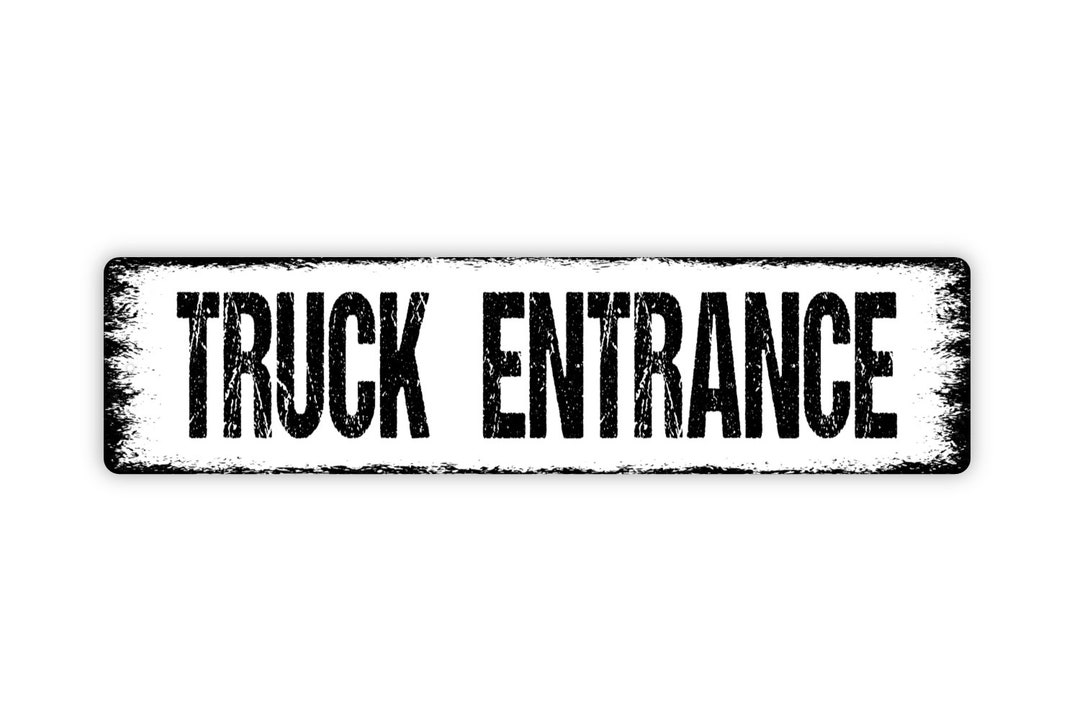 Truck Entrance Sign Deliveries Drop off Delivery Loading - Etsy