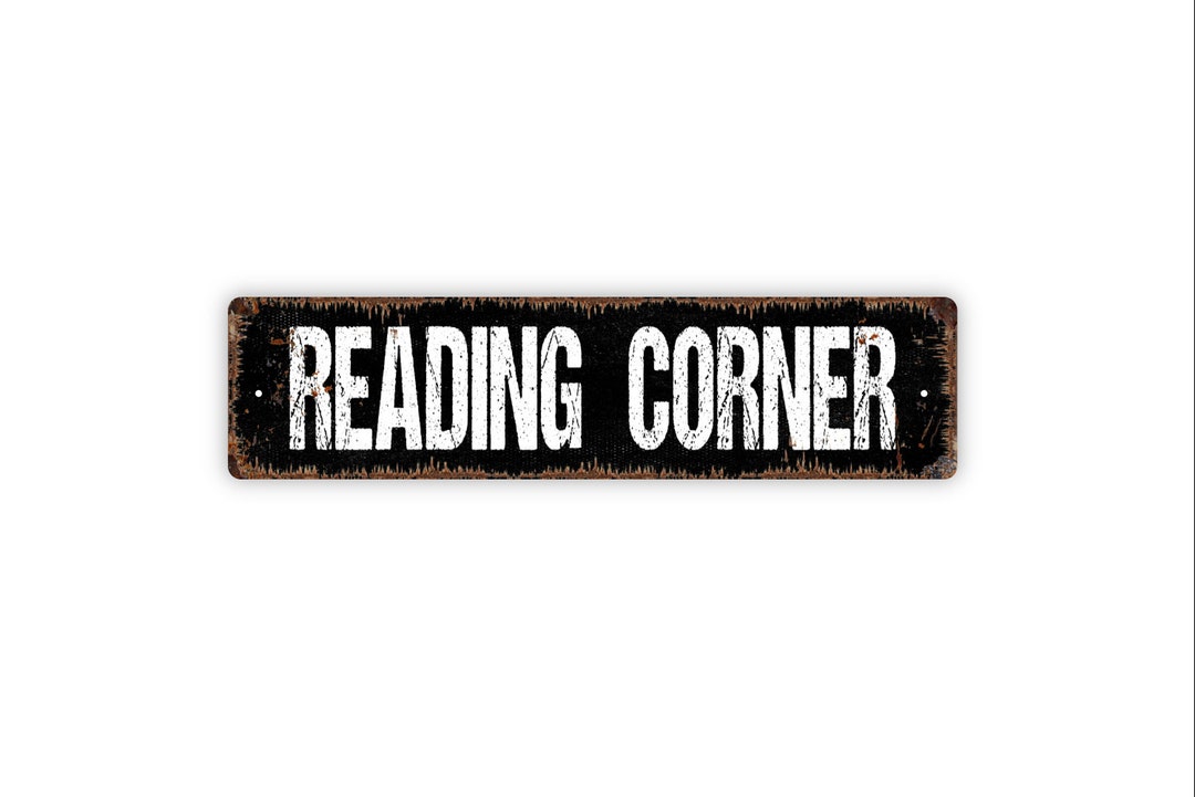Reading Corner Sign, Library Metal Sign, Reading Room Sign, Custom ...
