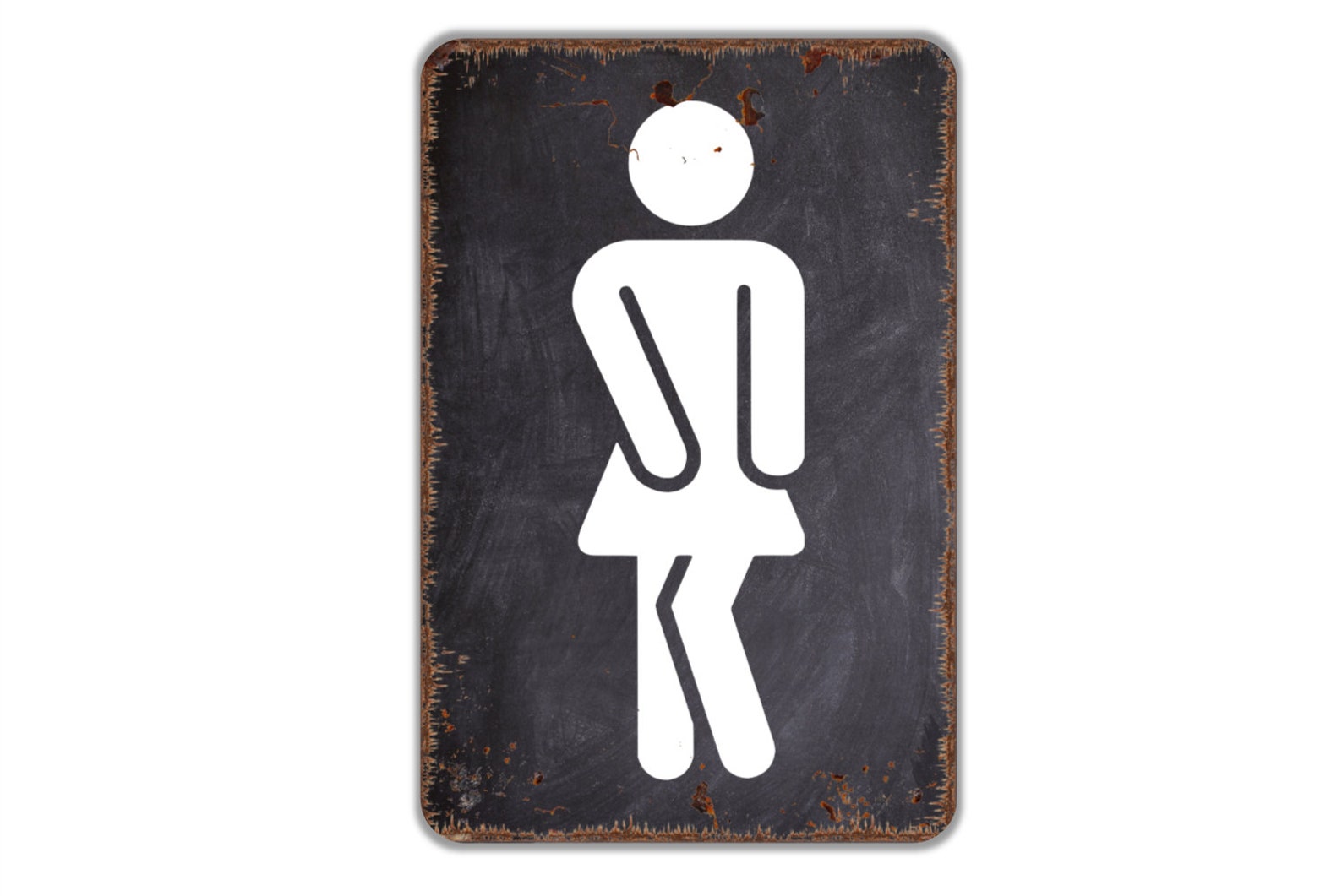 Woman With Crossed Legs Funny Bathroom Sign Womens Restroom | Etsy