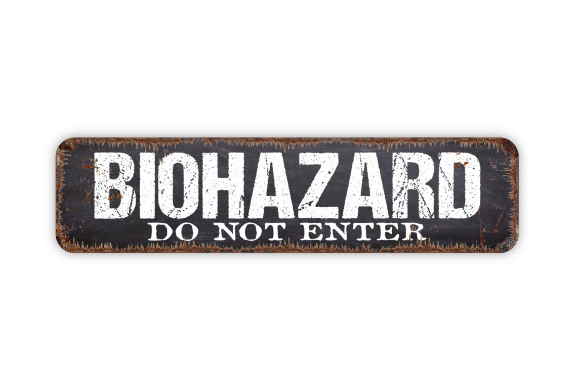 Biohazard Do Not Enter Sign Funny Rustic Custom Metal Sign - Etsy UK