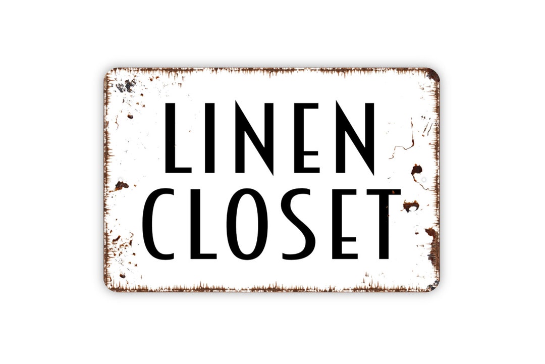 Linen Closet Sign, Towel Closet, Bathroom Farmhouse Metal Sign ...