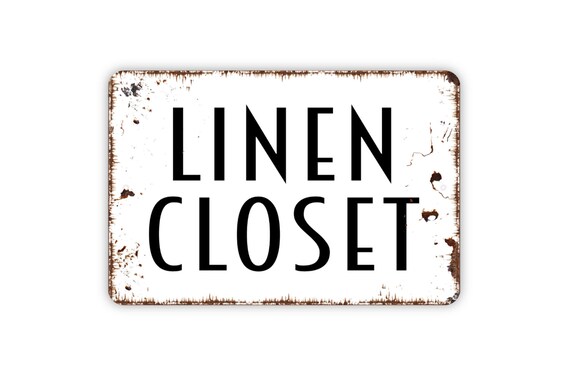 Linen Closet Sign Towel Closet Bathroom Farmhouse Metal - Etsy