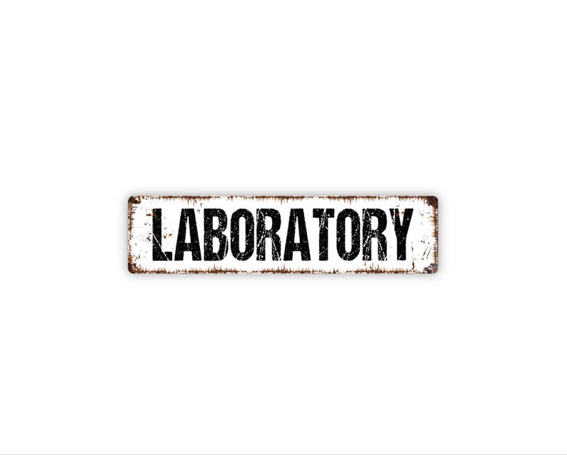 Laboratory Sign Metal Wall Decor for Science Room Classroom Office ...