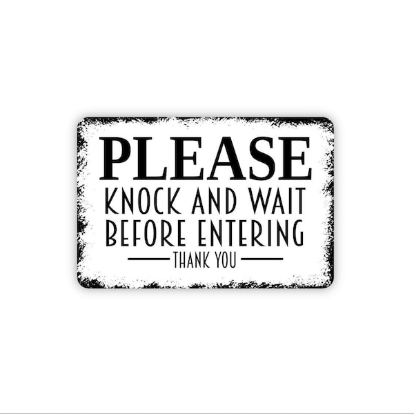 Please Knock and Wait Sign - Etsy