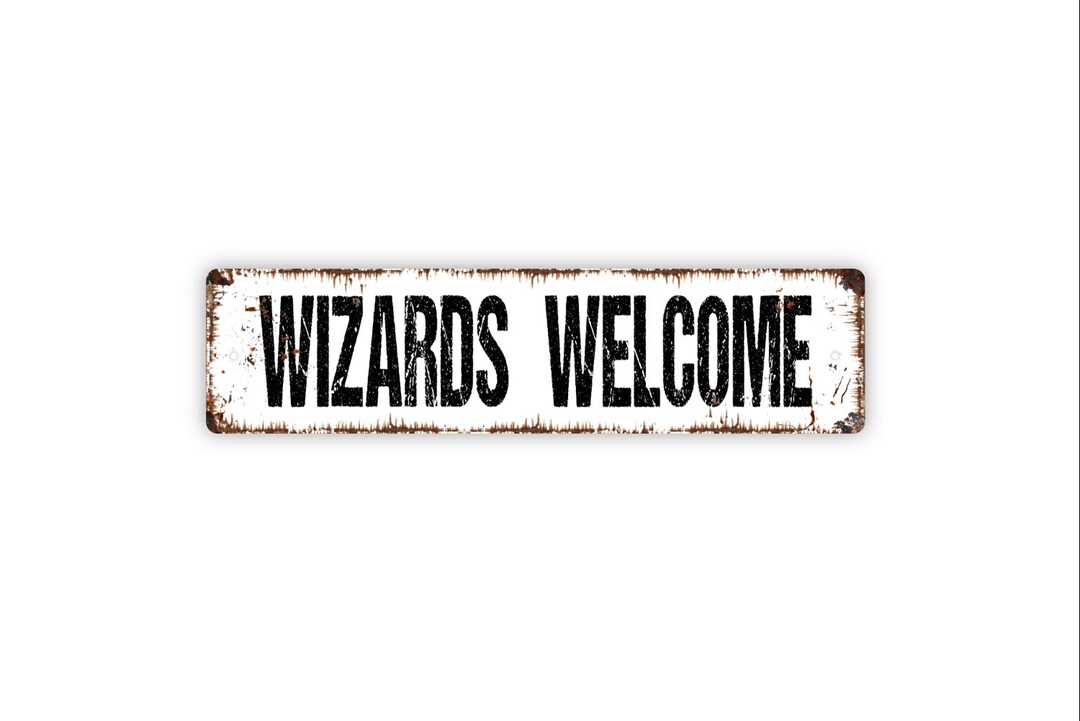 Wizards Welcome Sign - Halloween Haunted House Magic Spell Witch Rustic ...