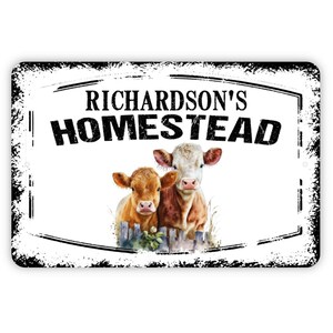 Personalized Homestead Sign - Custom Farm Metal Wall Art Indoor or ...