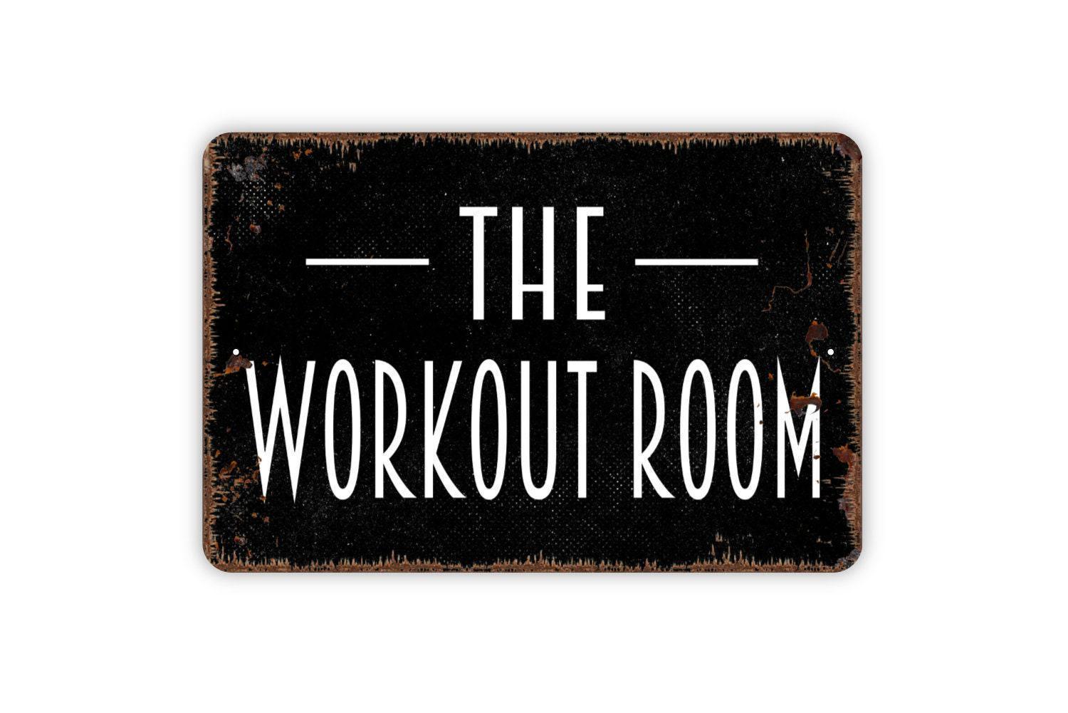 The Workout Room Sign - Home Gym Fitness Motivation Wall Decor ...