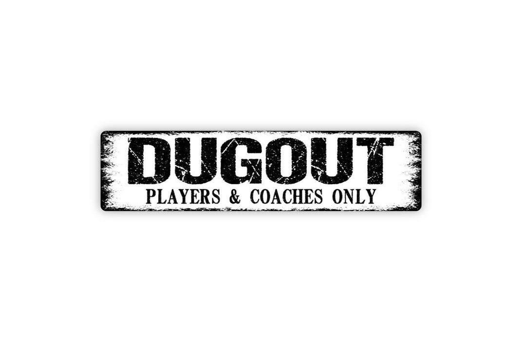 Dugout Players and Coaches Only Sign | Baseball or Softball Metal Sign ...