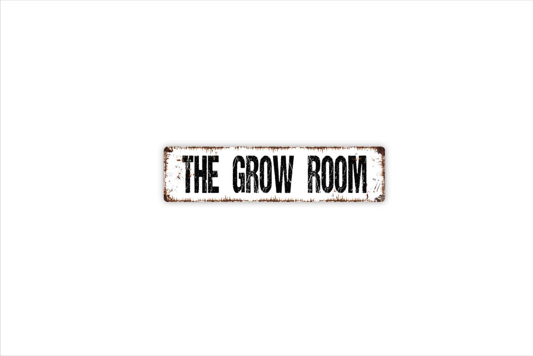The Grow Room Sign | Metal Grow Room Wall Decor for Indoor Garden Plant ...
