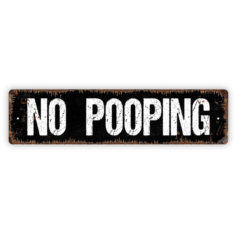 No Pooping Sign - Etsy