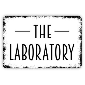 The Laboratory Sign - Metal Sign, Farmhouse Contemporary Modern Wall ...