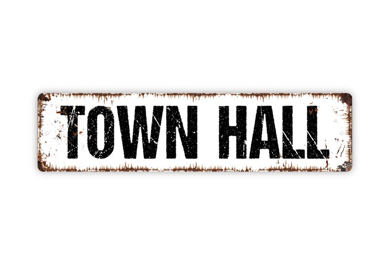 Town Hall Sign Government Office Public Building Meeting - Etsy