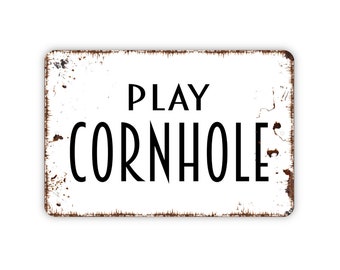Cornhole Custom Cornhole Sign Corn Hole Yard Game Sign - Etsy