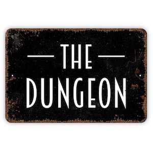 The Dungeon Sign - Basement Bar Man Cave Halloween Spooky Metal Wall ...