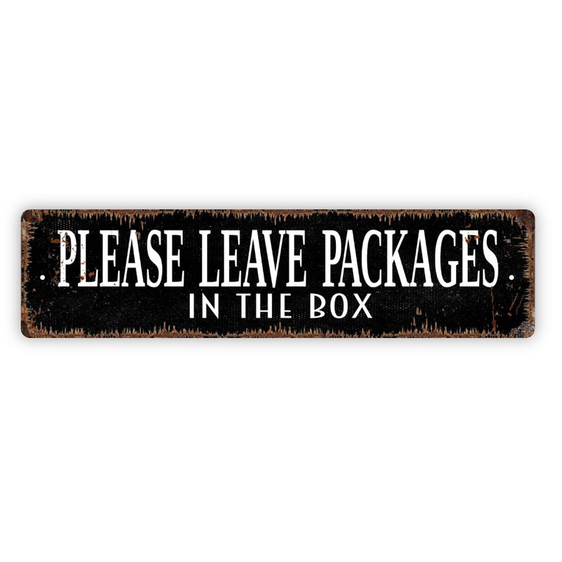 Please Leave Packages in the Box Sign - Etsy