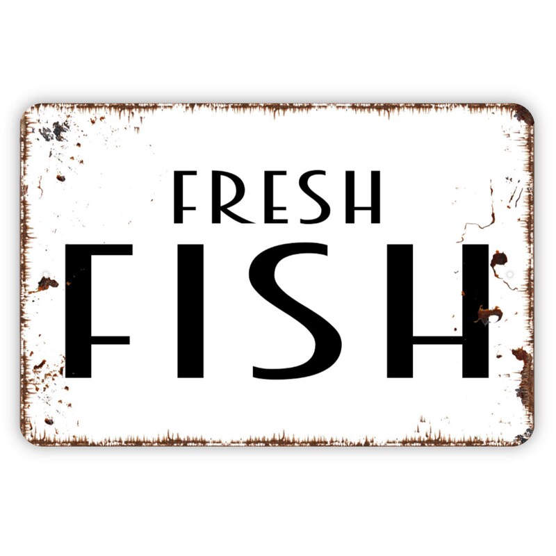 Fresh Fish Sign - Etsy