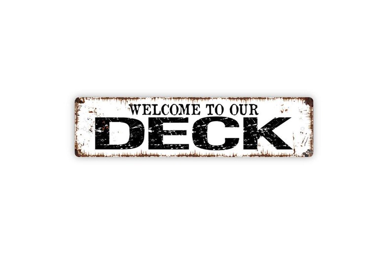 Welcome to Our Deck Sign | Outdoor Patio Wall Art | Backyard Porch ...