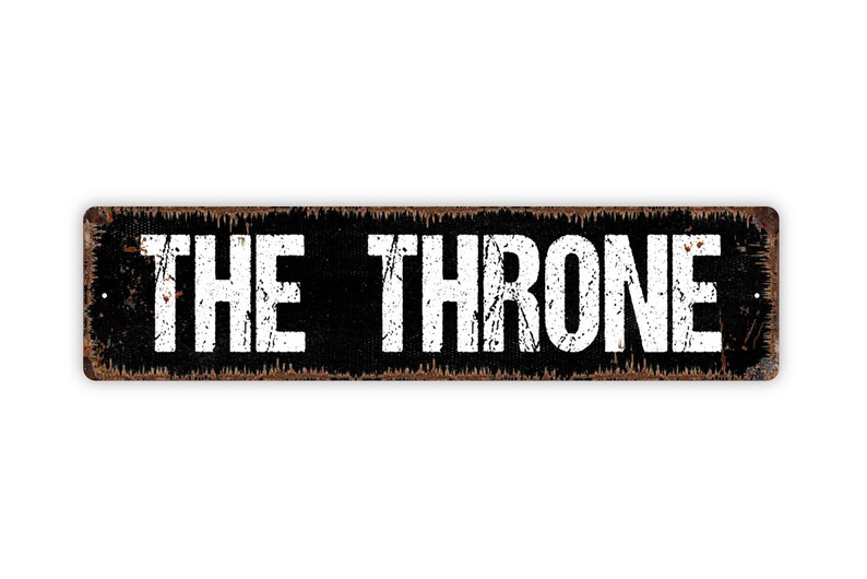 The Throne Sign Funny Bathroom Restroom Toilet El Bano - Etsy