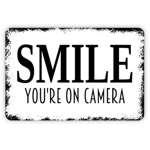 Smile Youre on Camera Metal Sign - Etsy