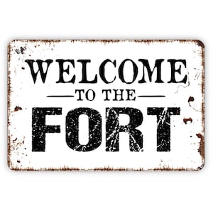Welcome to the Fort Sign - Kids Metal Indoor or Outdoor Wall Art - Etsy